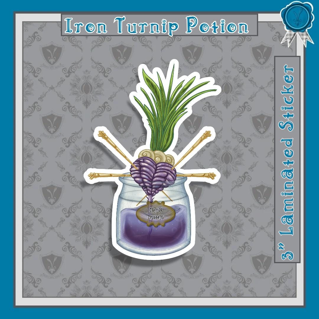 Iron Turnip Potion Dungeon and Dragon Gift for Friend Fantasy Gift for ...