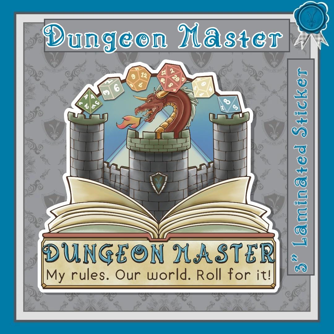 Dungeon Master Sticker Dungeon and Dragon Gift for Friend Fantasy Gift ...