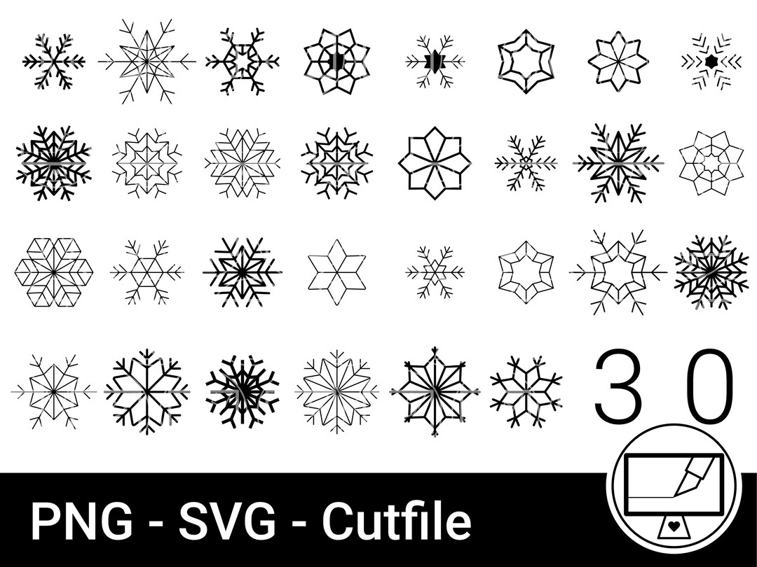 Snowflake SVG PNG Cutfile - Cricut Christmas Digital Download for ...