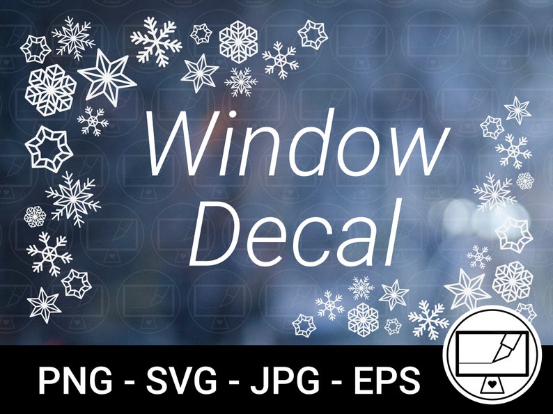 Snowflake Window Decal - Winter Decoration - Winter Ornament ...