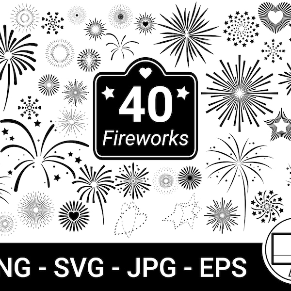 Fireworks Svg - Etsy