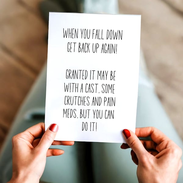 Broken Arm Card Digital - Etsy