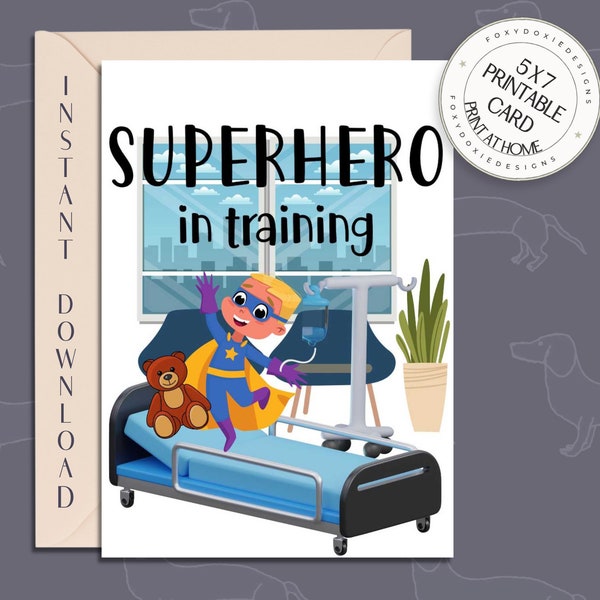 Superhero Get Well Soon Card - Etsy Australia