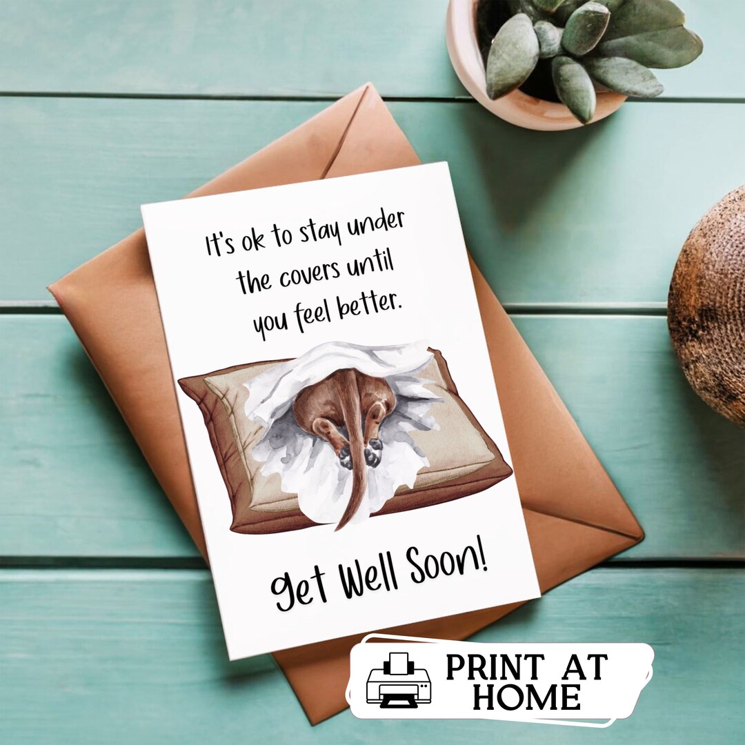 Healing Thoughts Feel Better Card Comfort Card Wellness Card Get Better ...