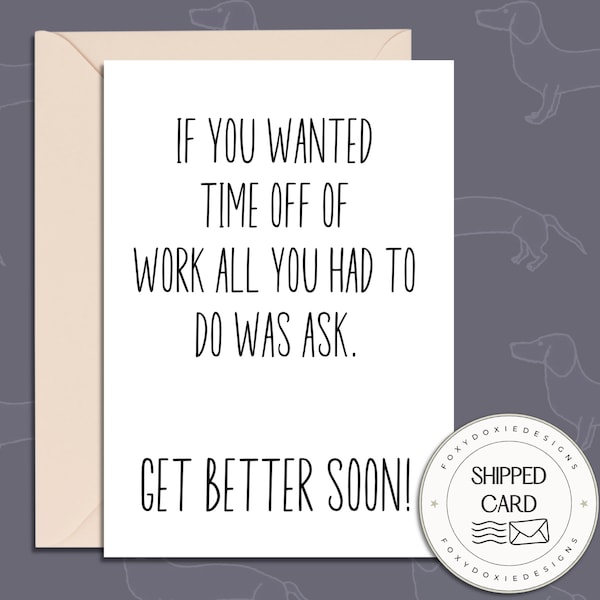Funny Get Well Cards After Surgery - Etsy