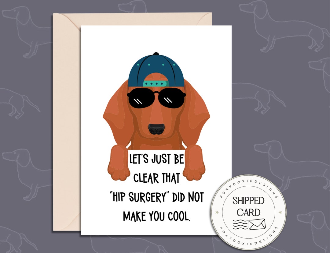 Funny Hip Surgery Get Well Card Hip Replacement Card After - Etsy