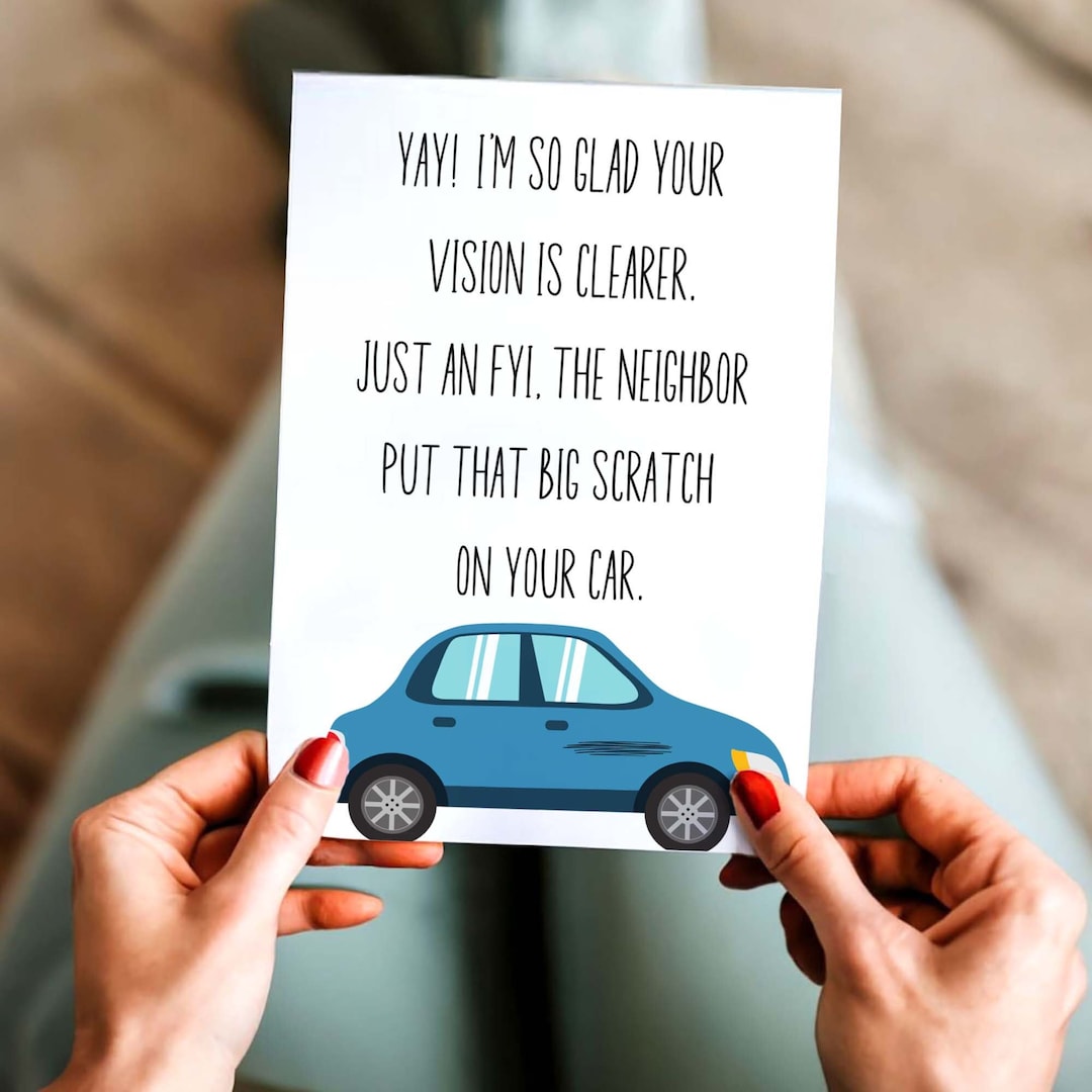 Eye Surgery Card Funny Get Well Card Eye Surgery Gift Cataract Surgery ...