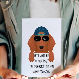 Funny Hip Surgery Card Printable Get Well Hip Replacement Card Digital ...