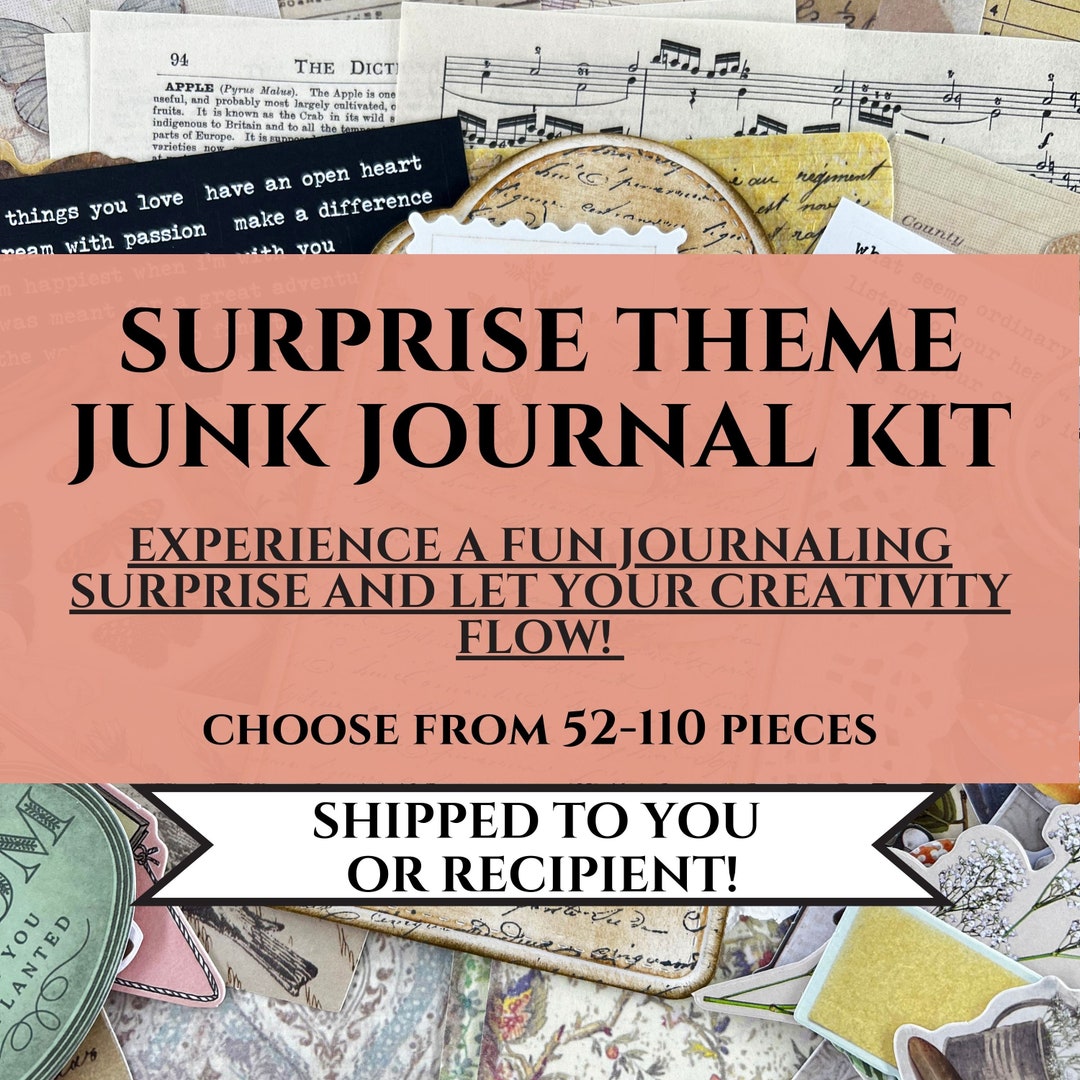 Surprise Theme Junk Journal Kit Junk Journal Mystery Kit Junk ...