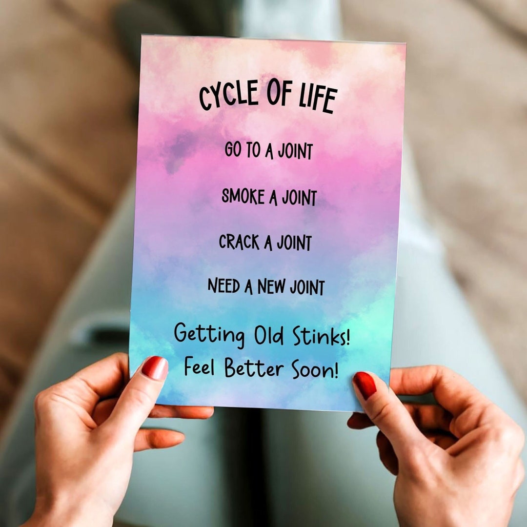 Funny Hip Surgery Cards Knee Replacement Get Well Card Hip Replacement ...