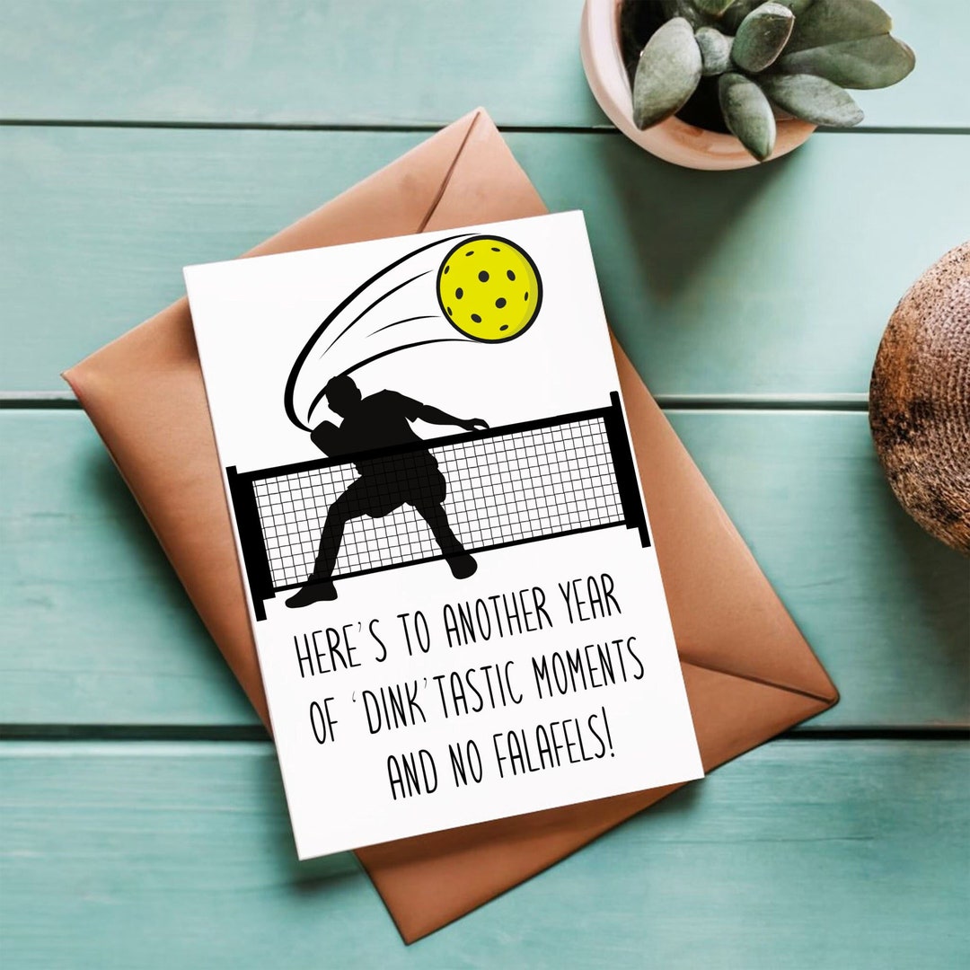 Printable Pickleball Birthday Card for Friend Personalized Pickleball ...