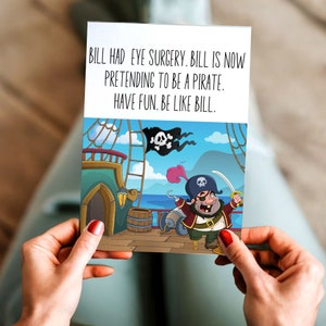 Cataract Surgery Card Eye Operation Card Funny Get Well Soon Card Funny ...