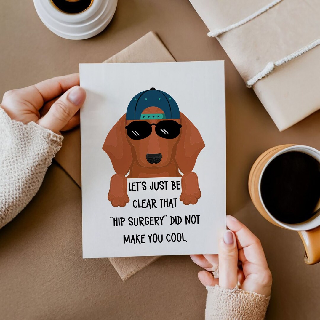 Funny Hip Surgery Card Printable Get Well Hip Replacement Card Digital ...