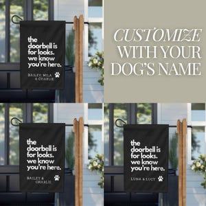Dog Welcome Sign Funny Yard Sign Personalized Dog Garden Flag Custom ...