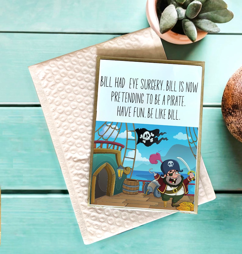 Cataract Surgery Card Eye Operation Card Funny Get Well Soon Card Funny ...