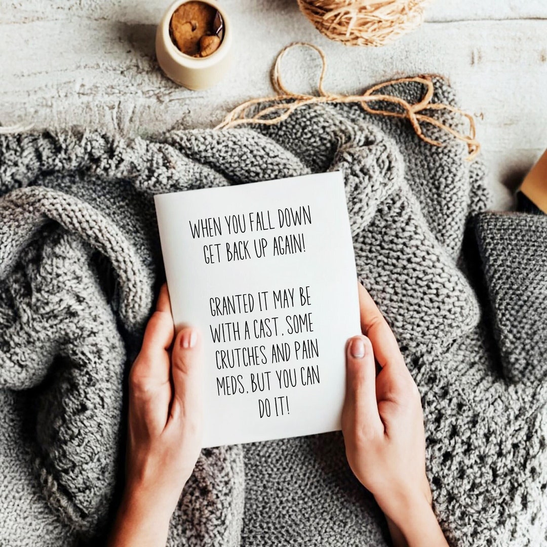 Funny Get Well Soon Card Funny Broken Foot Greeting Card Funny Surgery ...