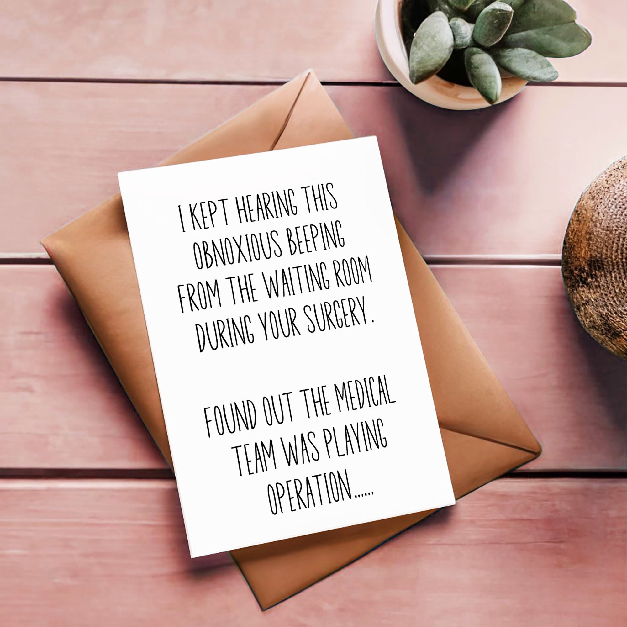 Humorous Get Well Card Printable Funny Heart Surgery Card Digital ...