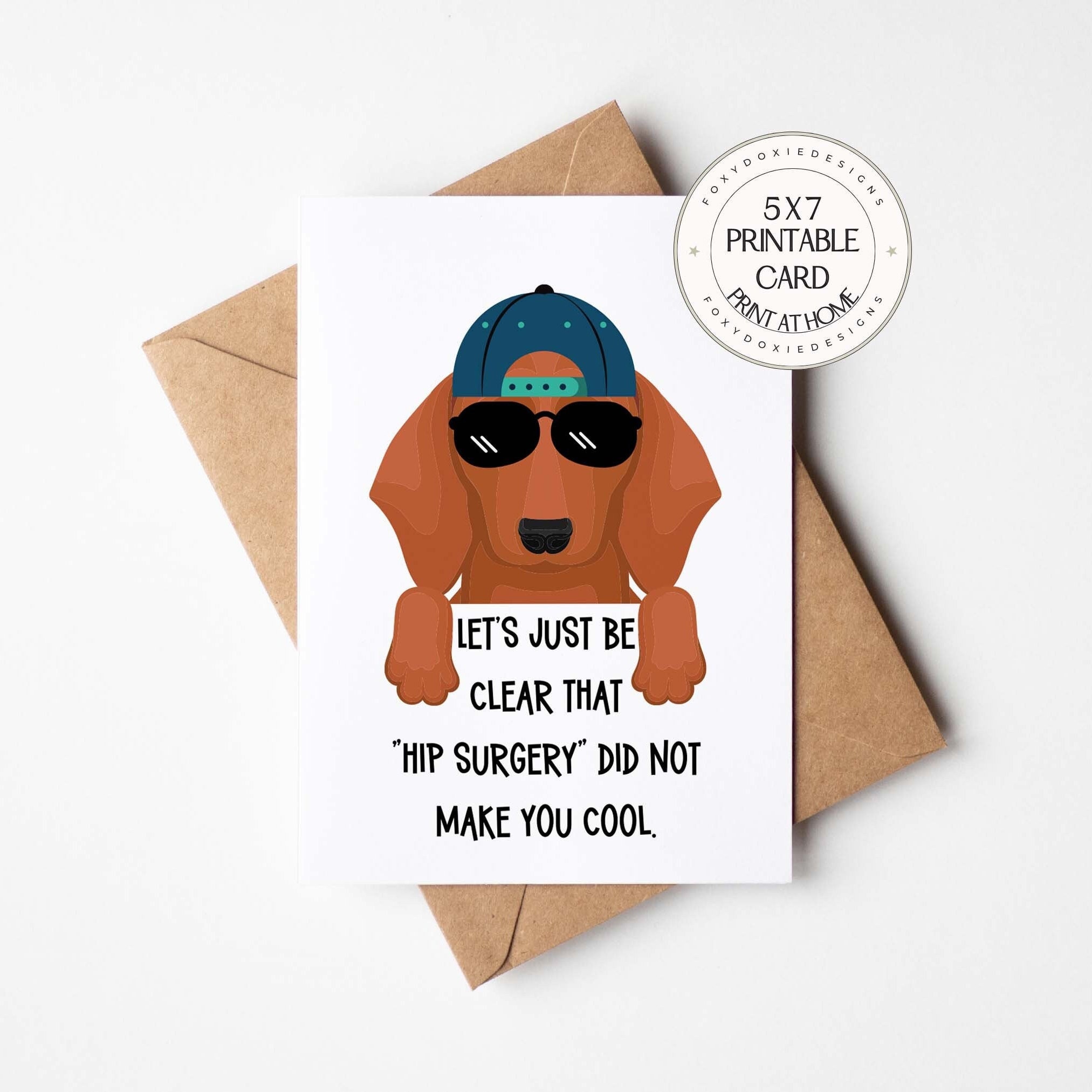 Funny Hip Surgery Card Printable, Get Well Hip Replacement Card Digital ...