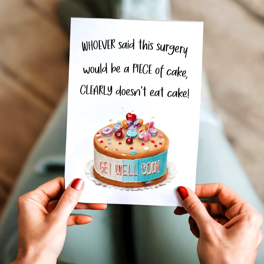 Funny Surgery Recovery Card Printable Get Well Card Digital Download ...