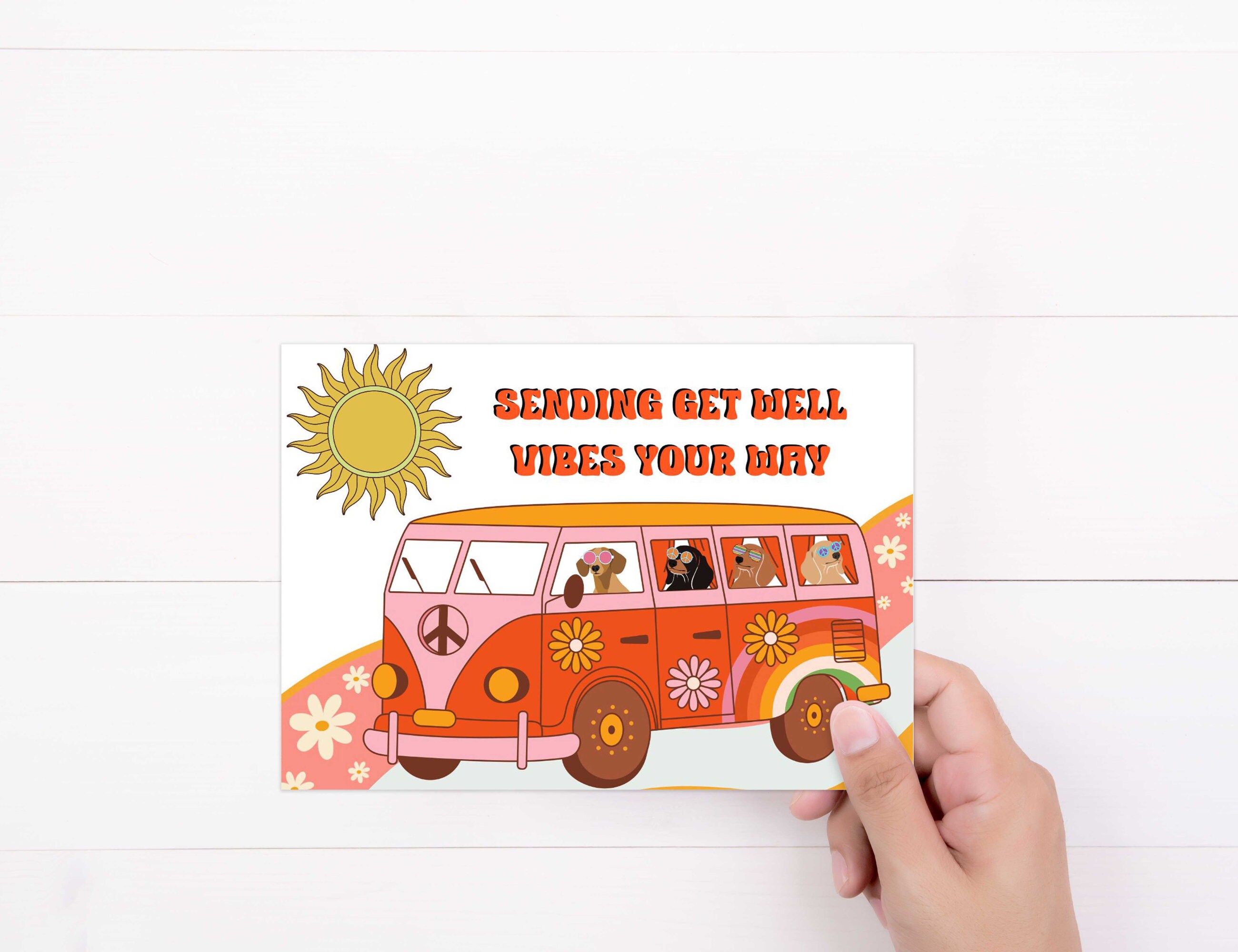 Cheery Vibes Get Well Card for Friend Sending Sunshine Feel - Etsy