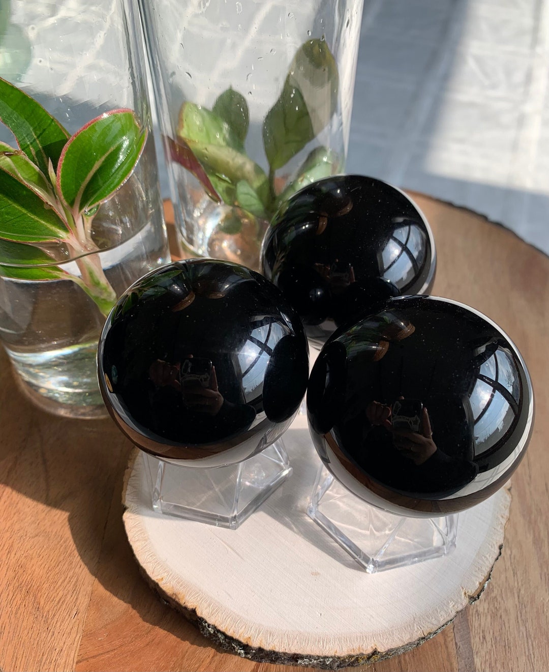 Obsidian Sphere Black Obsidian Sphere - Etsy