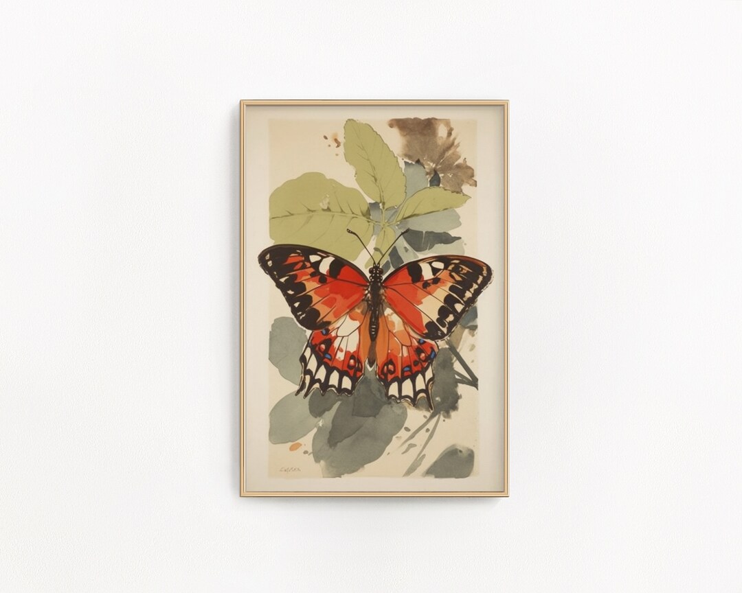 Monarch Butterfly Watercolor Digital Download, Butterfly Printable Wall ...