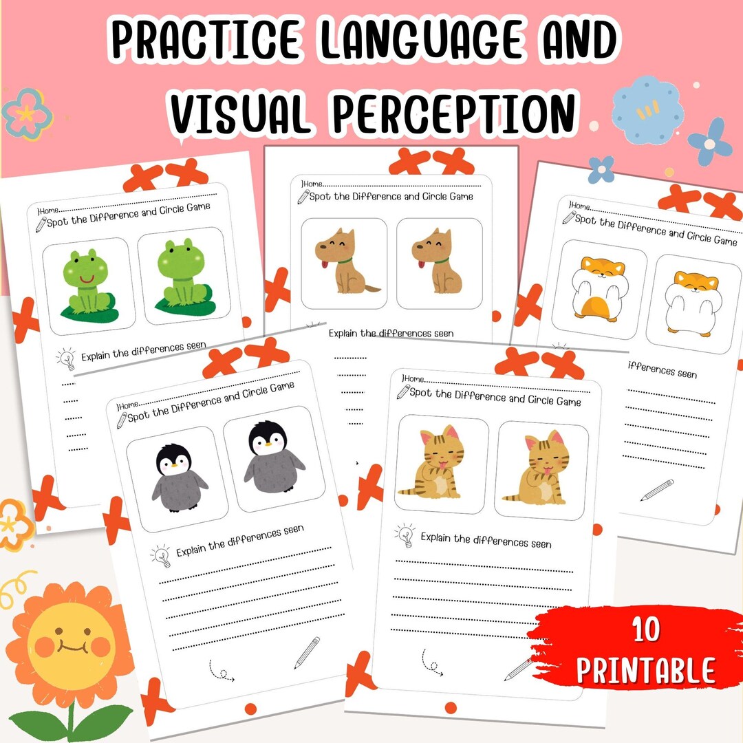 Printable Worksheets Games & Activities Language Visual Perception ...