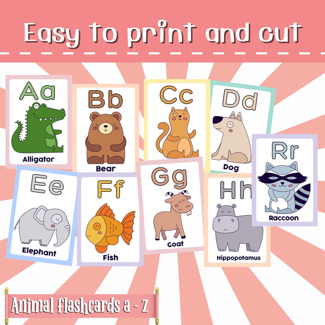 ABC Flashcards, Editable Flashcards for Kids, A-Z Cards, Learn Abcs ...