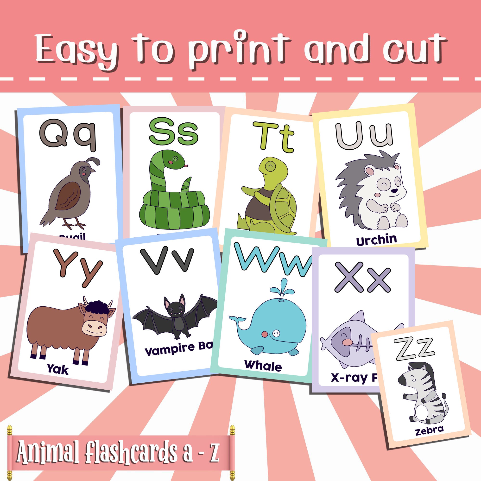 ABC Flashcards, Editable Flashcards for Kids, A-Z Cards, Learn Abcs ...
