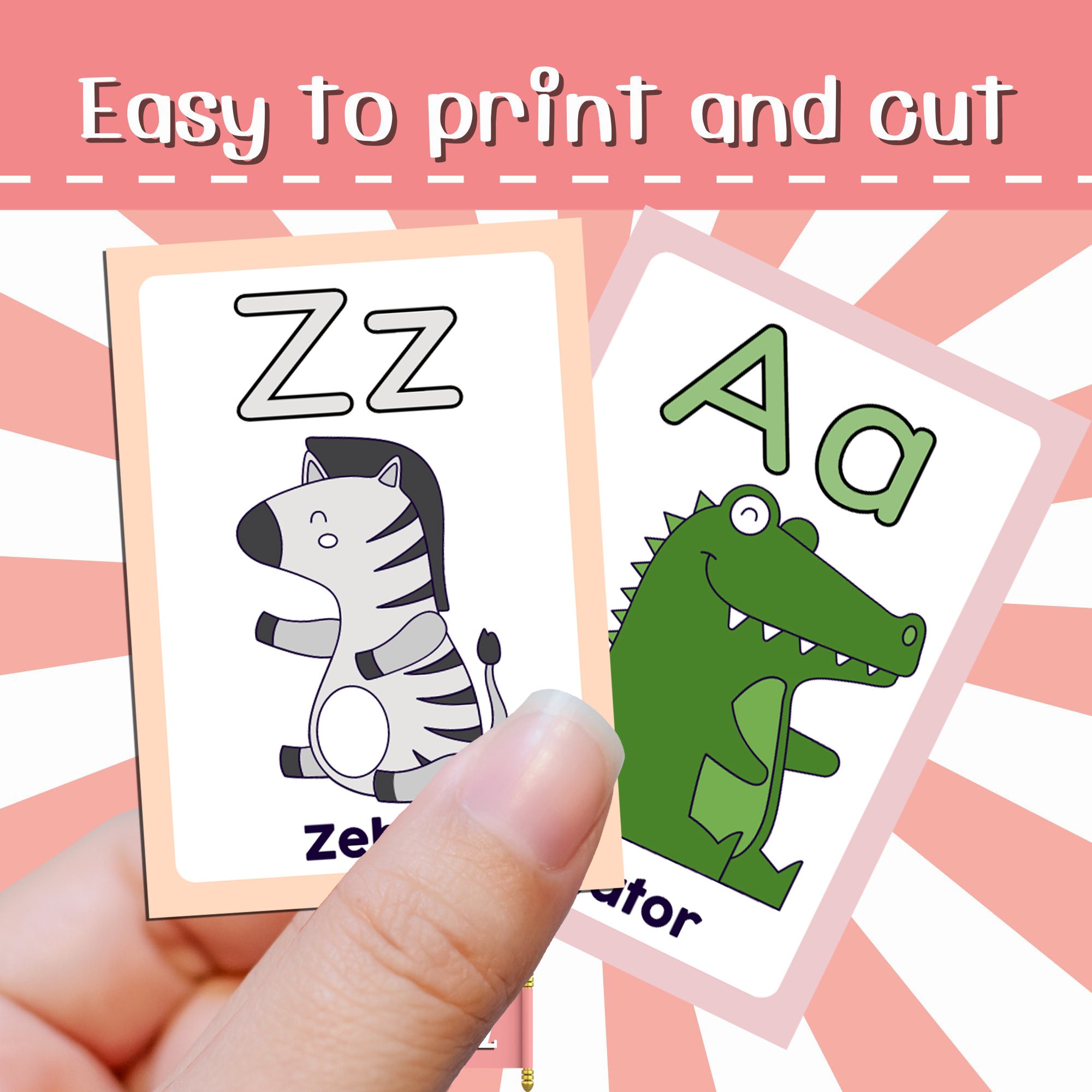 ABC Flashcards, Editable Flashcards for Kids, A-Z Cards, Learn Abcs ...
