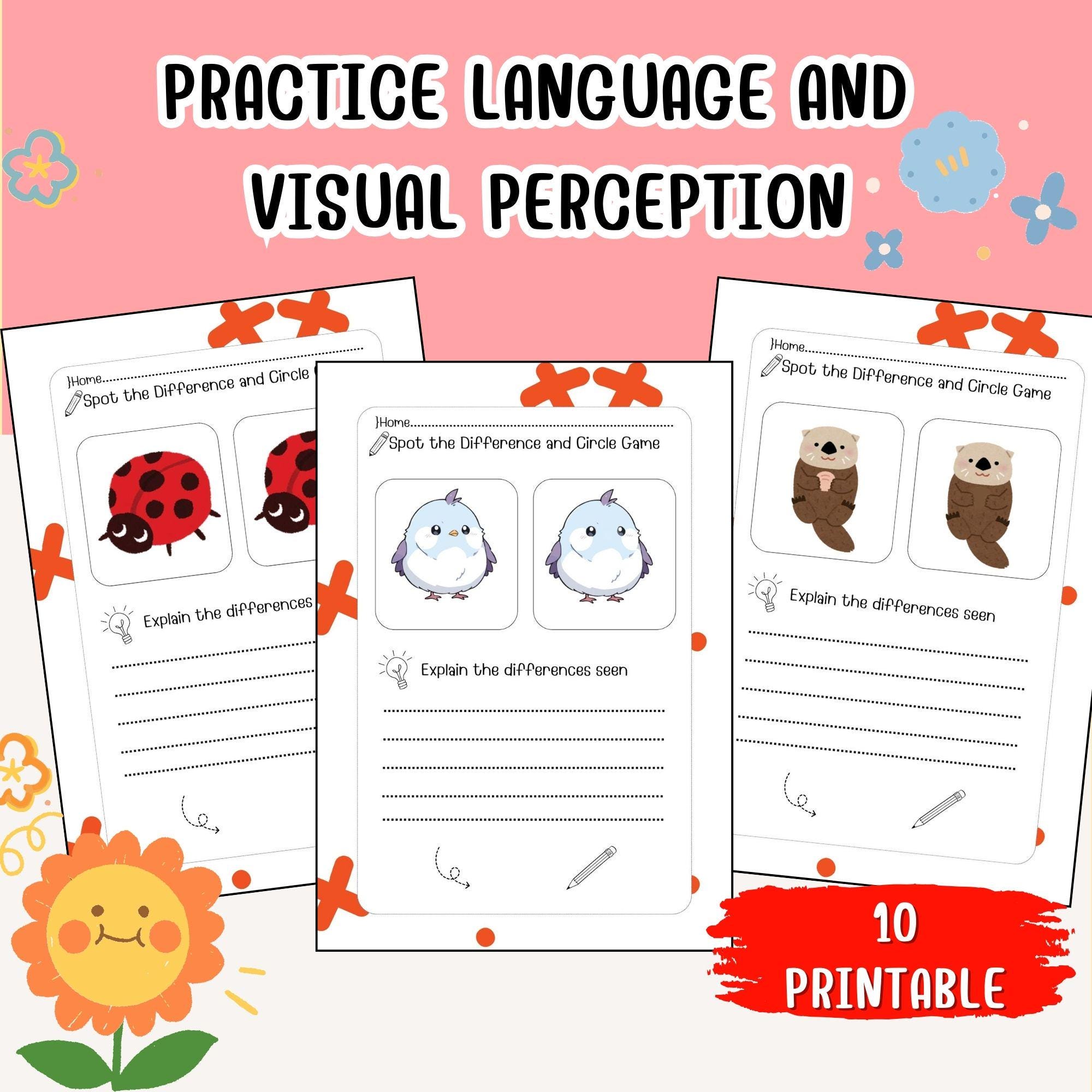 Printable Worksheets Games & Activities Language Visual Perception ...
