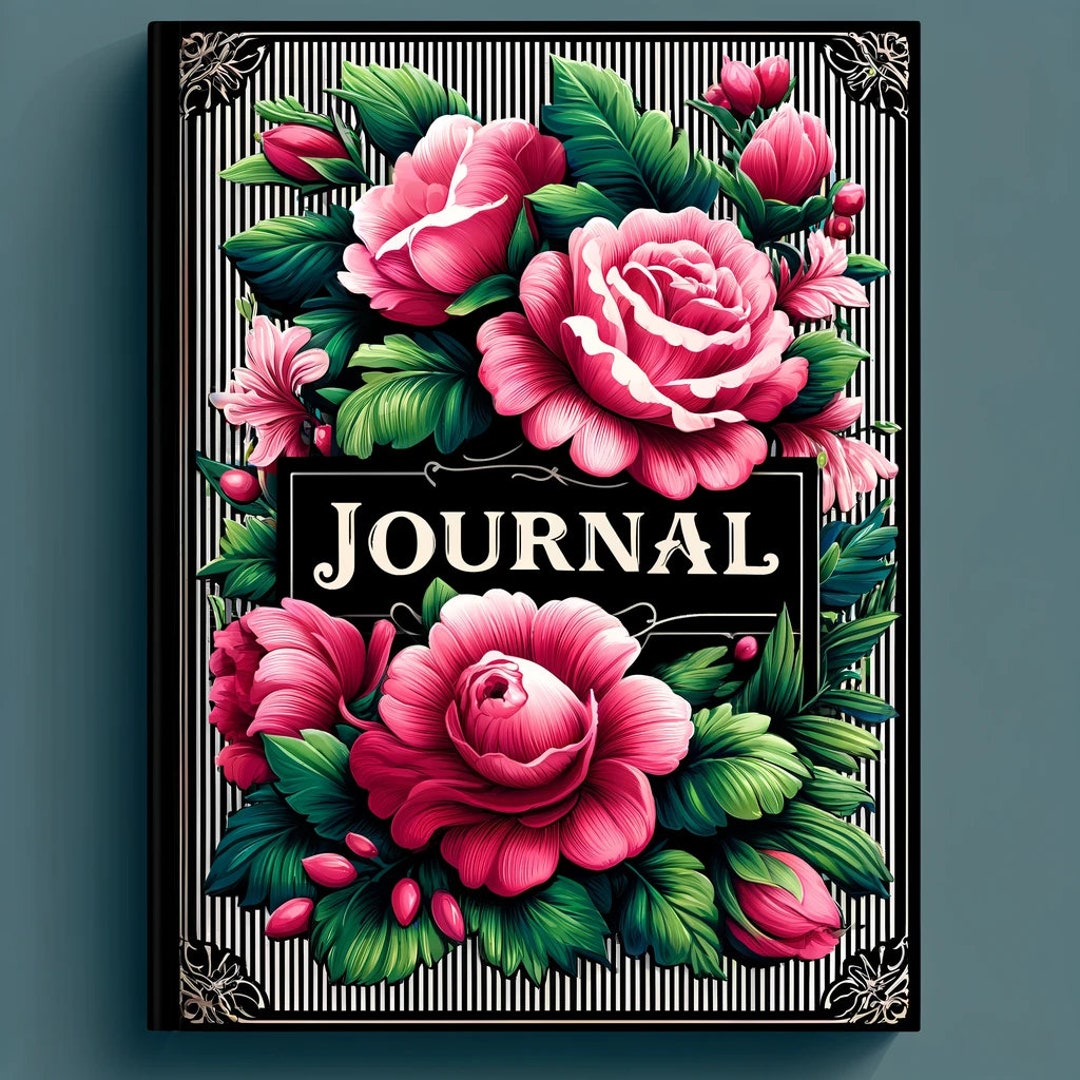 Pink Rose Notebook Covers Front and Back | Notebook | Planner | Journal ...