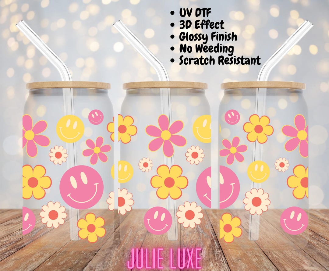Retro | Cup Wrap | Digital Download | PNG | Libbey Glass Can - Etsy