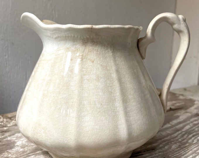 Vintage Pitcher With Staining and Crazing - Weathered Pitcher - Medium ...