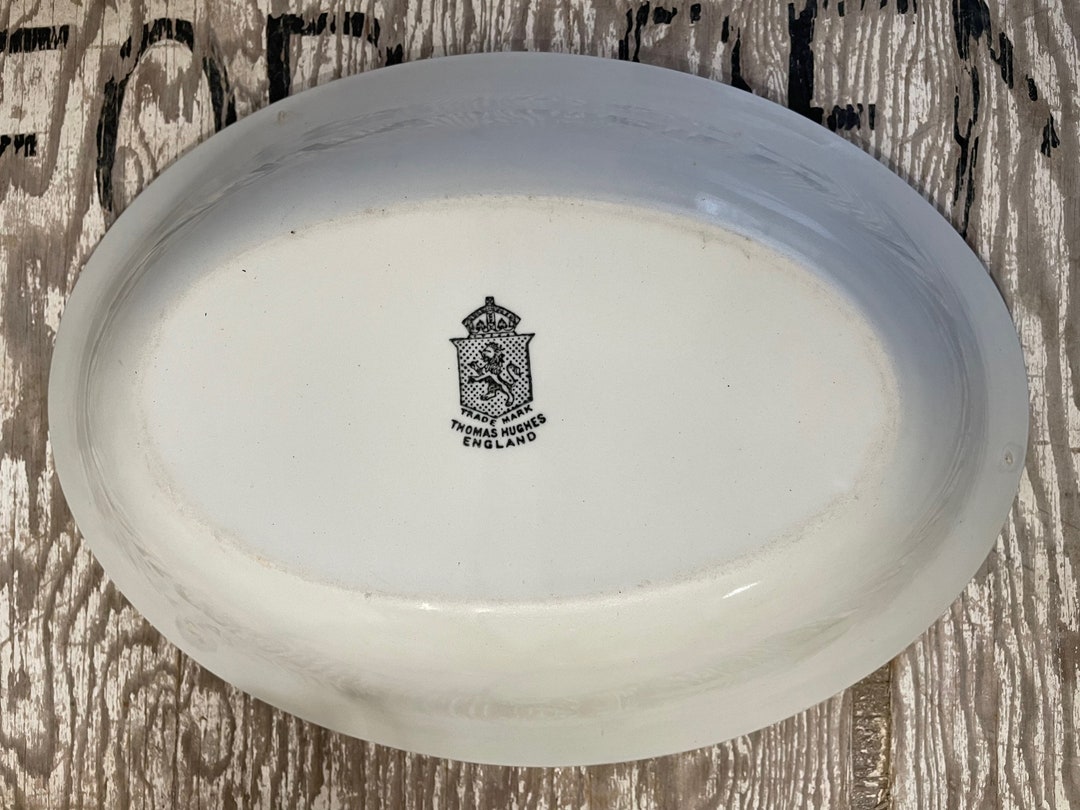 Vintage English Ironstone Dish - Heavy Antique Ironstone Shallow Bowl ...