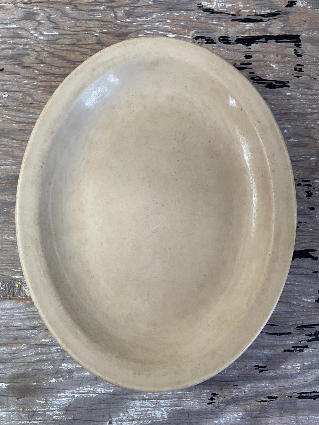 Vintage Heavily Stained Oval Plate - Buffalo China - Chunky - Staining ...