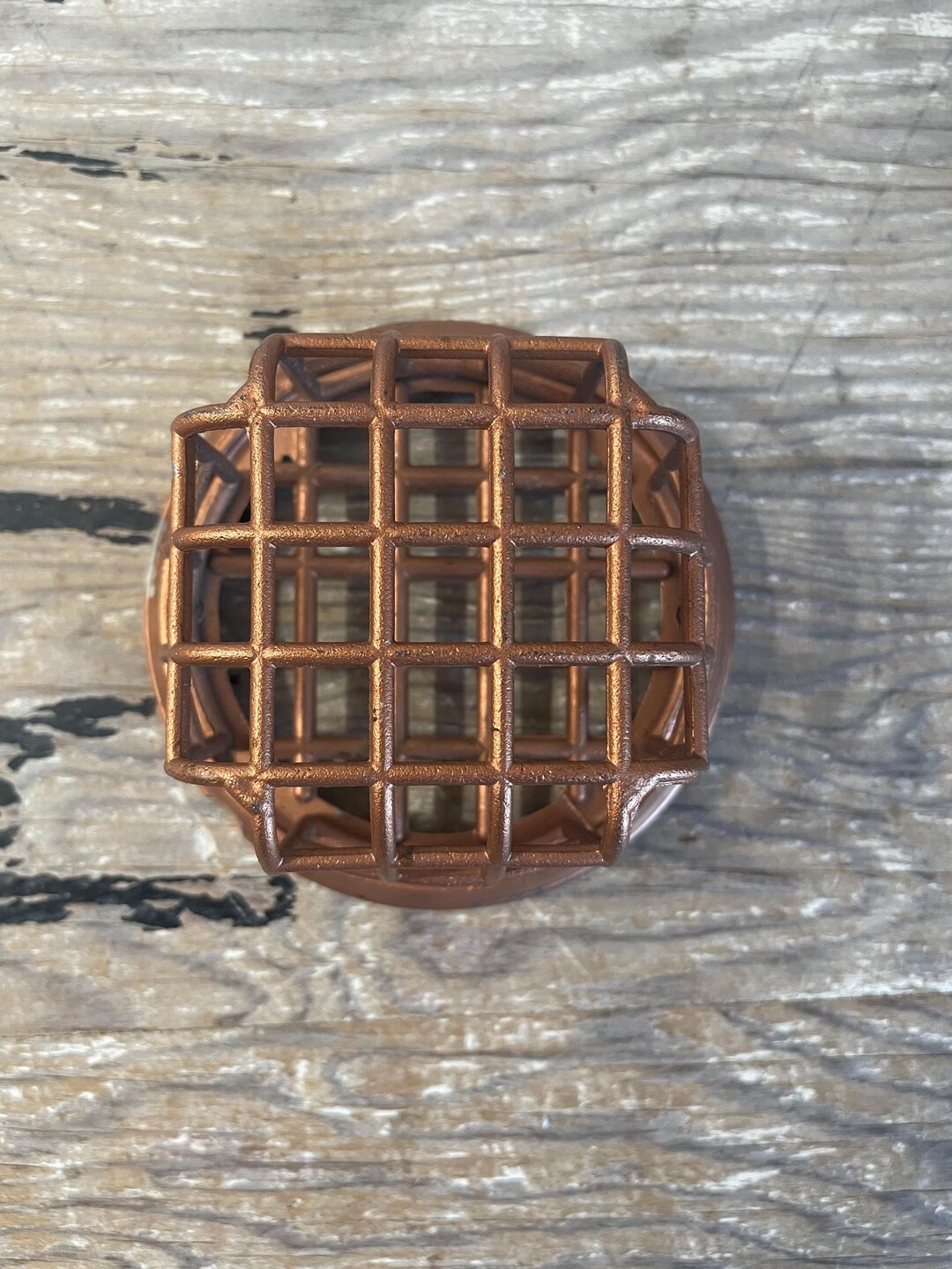 Vintage Flower Frog - Copper Colored Floral Frog - Metal Cage Style - Etsy