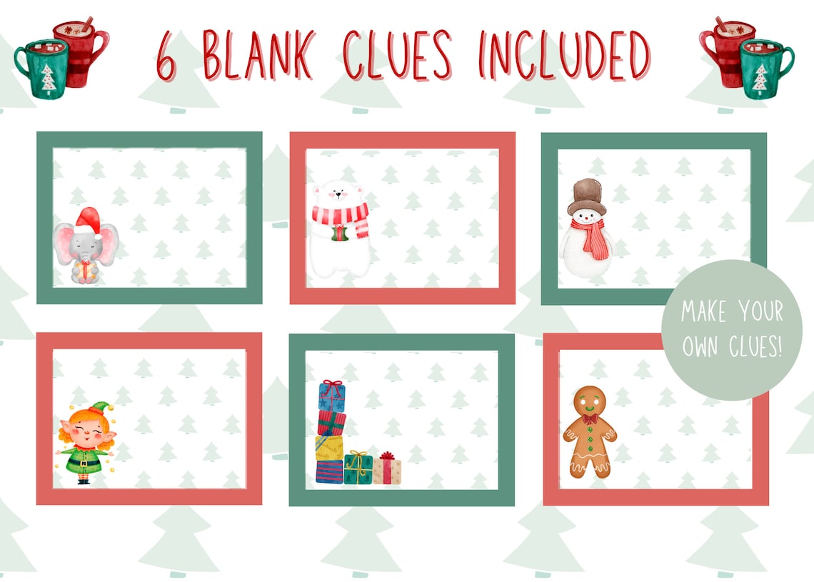 Christmas Scavenger Hunt Printable, Christmas Treasure Hunt, Indoor ...