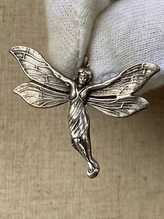 vintage sterling silver fairy - Gem