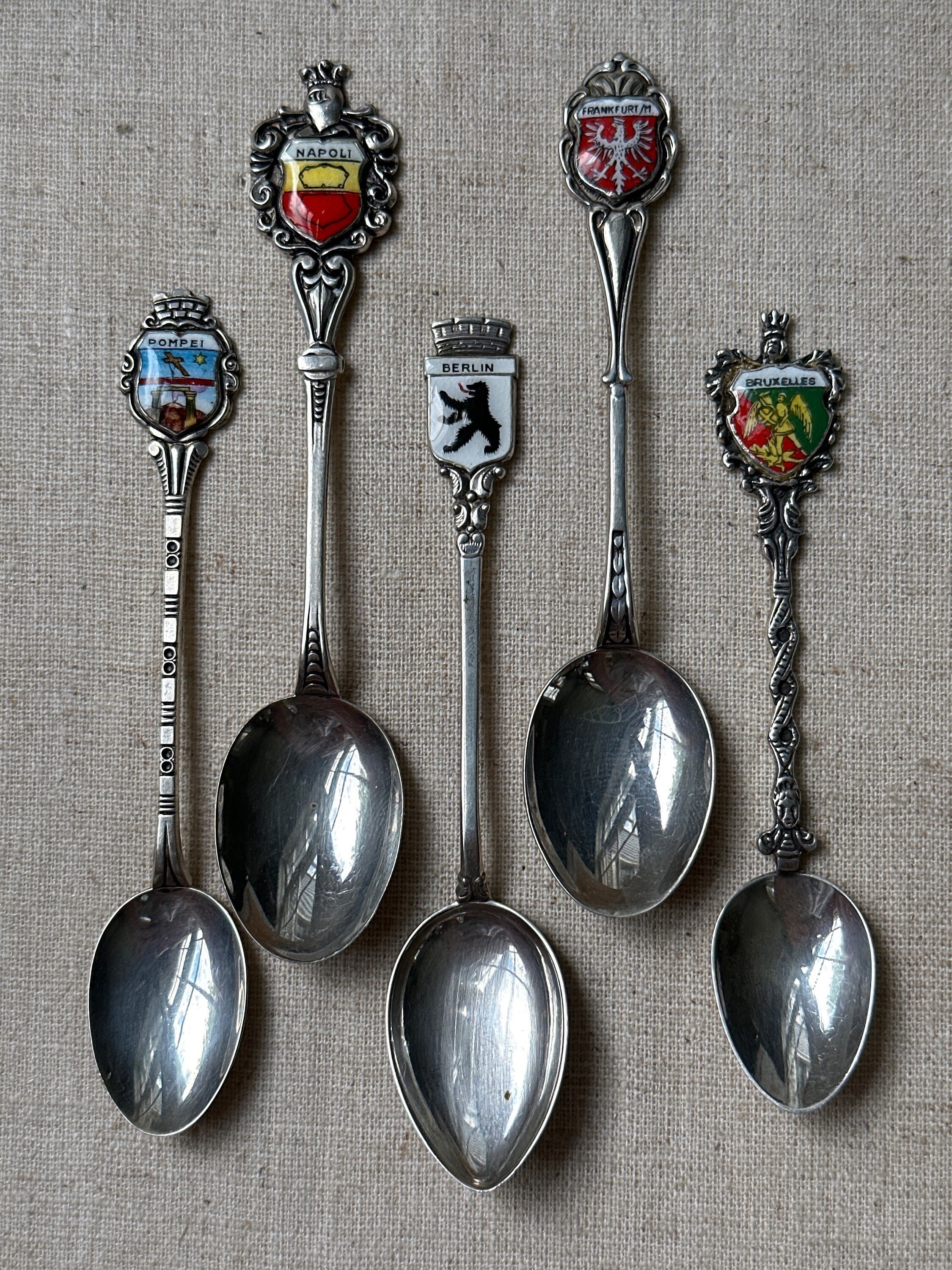 Vintage 800 Silver European Cities Crest Coat of Arms Collectible ...