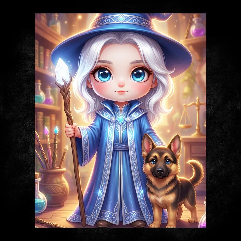 Wizard- Art Print – Folklore Character Illustration – Fantasy Wall Art ...