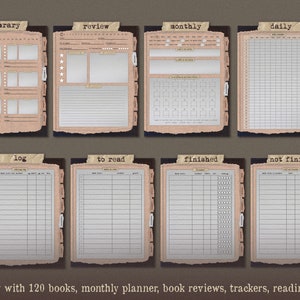 Dark Academia Digital Reading Journal, iPad Book Planner, Log Review ...