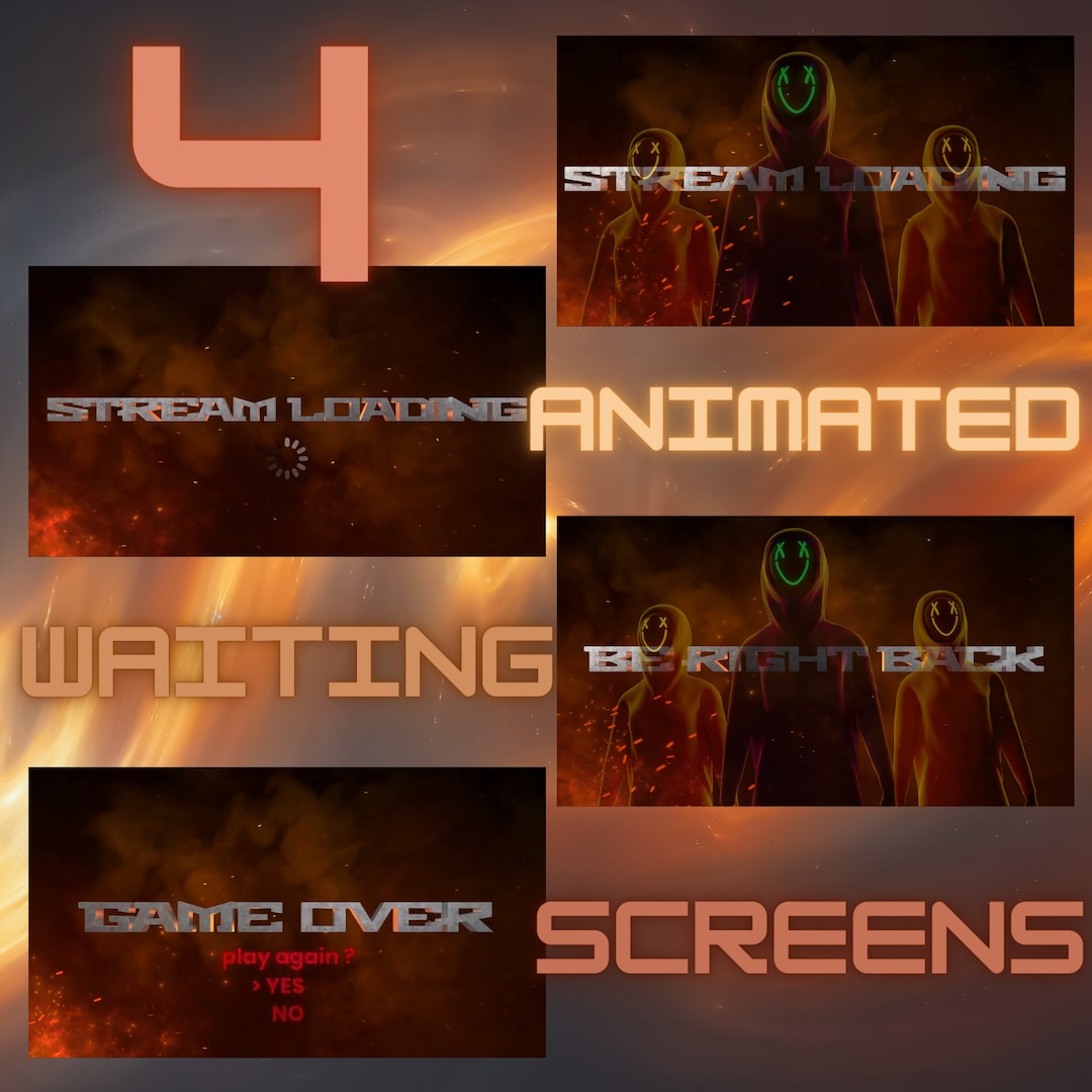 Fire Animated Waiting Screens Stream Overlays - Etsy