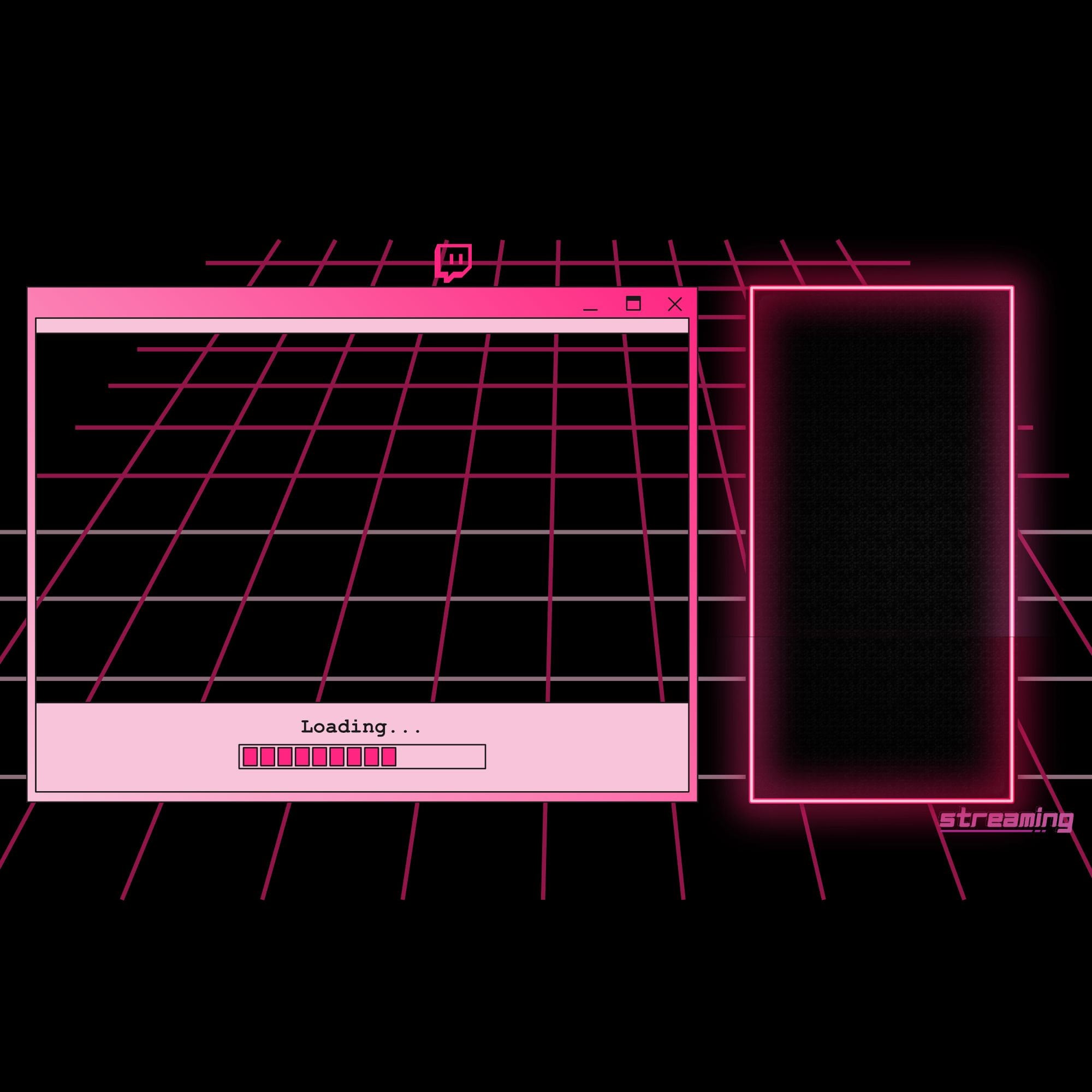 Neon Pink and Black Stream Overlay - Etsy