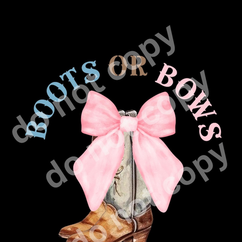 Bow and Boots Cake Topper - Etsy