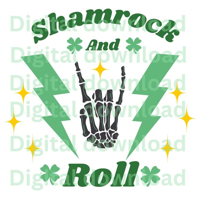 Shamrock and Roll PNG Digital Download - Etsy