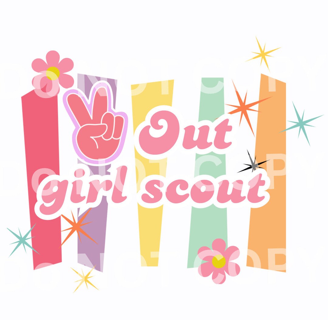 Peace Out Girl Scout Retro - Etsy