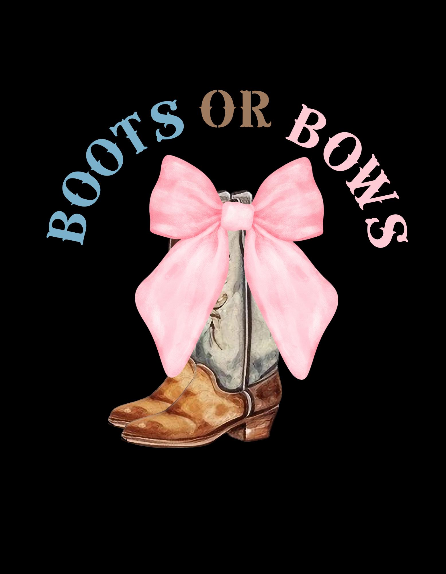 Boots or Bows (gender Reveal) - Etsy