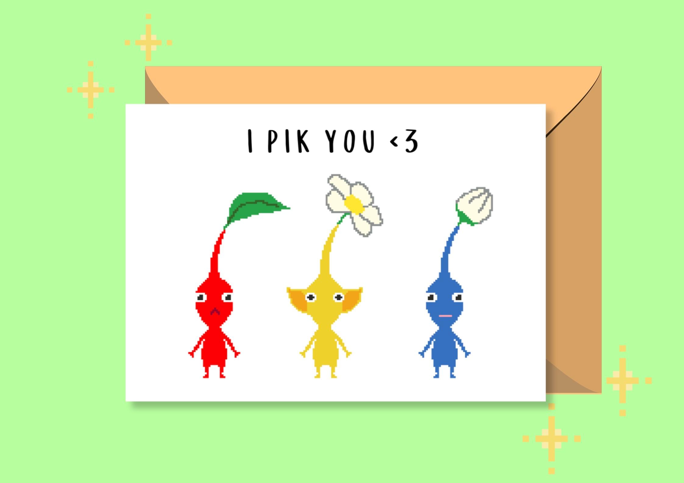 Pikmin Printable Greeting Card | Birthday Card | Thank You Card ...