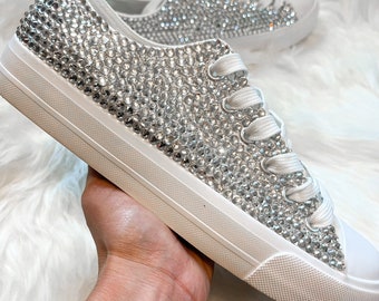 Rhinestone Sneakers - Etsy
